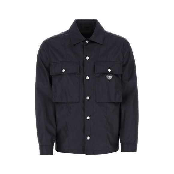 Prada | Jackets & Coats | Prada Navy Blue Renylon Jacket | Poshmark